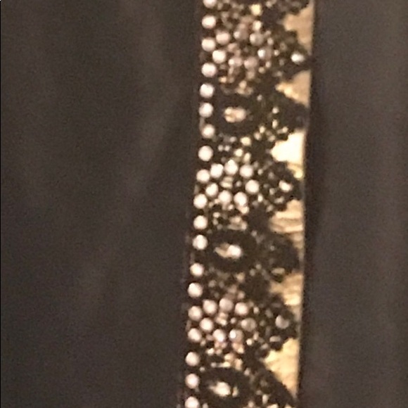 Melamed | Accessories | Melamed Gold Leather Black Lace Rhinestones Sm | Poshmark